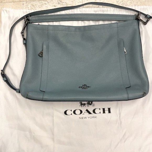 Coach | Bags | Coach Scout Hobo Bag Mineral Blue Leather | Poshmark